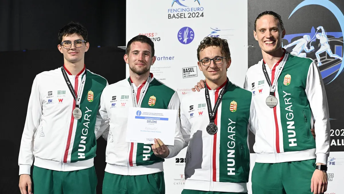 Ezüstérmes a férfi tőrcsapat a bázeli Eb-n