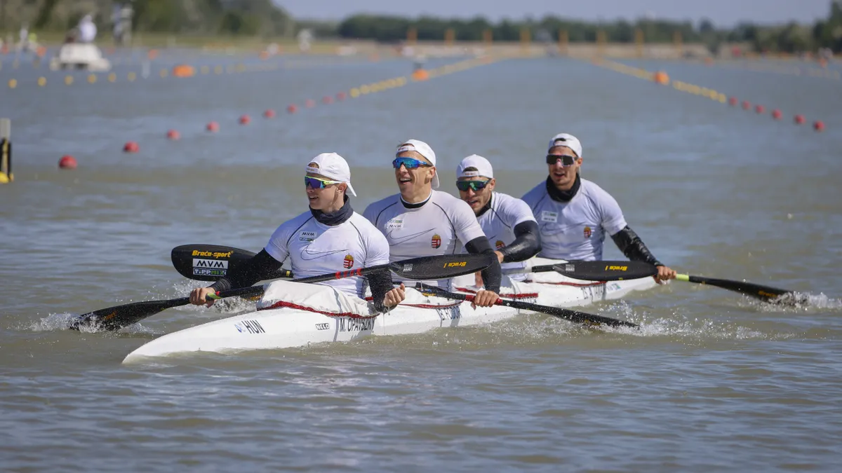 Az olimpiai bajnok németeket megverve aranyérmes a férfi K–4-es ...